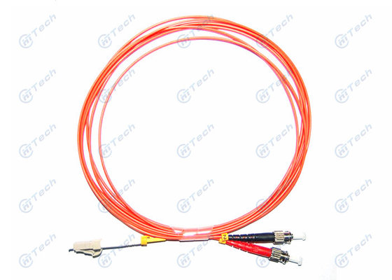 ST To LC Fiber Optic Jumper 62.5/125μM MM Mode Insertion Loss ≤0.3dB RoHS Certified