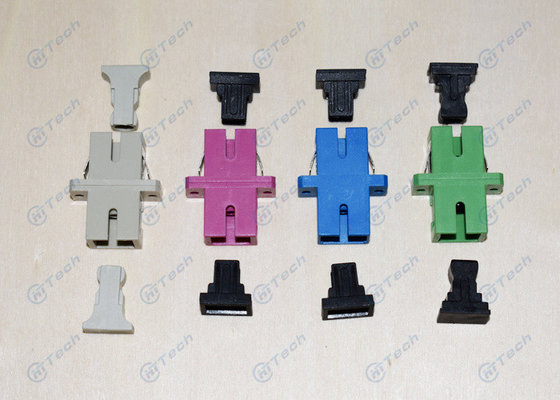 ABS Material SC Simplex Adapter , Telecom Type Durable Fiber Cable Adapters