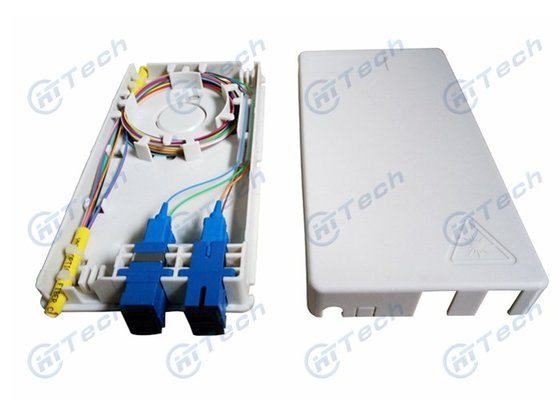 Weight 110g FTTH Splitter Box 2 Ports 4 Cores ABS Material Wall And Table Available