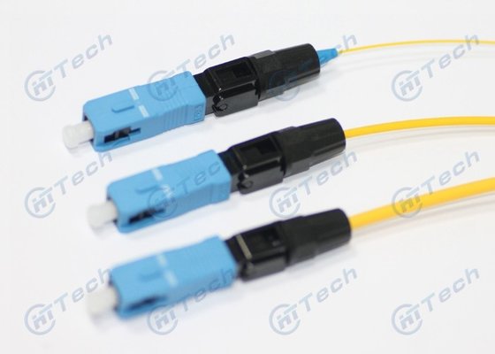 High Accurate Fiber Optic Connectors Blue Color For FTTH / FTTB / FTTX Network