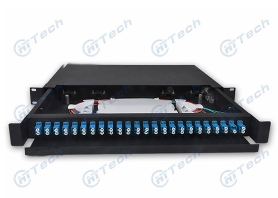 Easy Operation 24 Port LC Fiber Patch Panel , Fiber Termination Panel With Adapter Plant