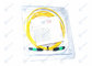 8 Cores OM3 Fiber Patch Cables , MPO To LC Cable Aqua Color Inner Ceramic Ferrule
