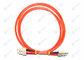 2.0mm SC Fiber Optic Jumper Orange Color -40 To +85 Temperature ≤0.2dB