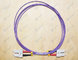 Purple Color SC To SC Fiber Patch Cable , 50/125μM OM4 Duplex Fiber Jumper LSZH