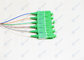 SC / APC Distribution Fiber Cable , 6 Core Fiber Optic Cable Fan Out 0.9mm Pigtail