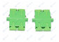 Green Color ABS Housing SC Apc Adapter , SC Duplex Adapter With Ceramic Sleeve