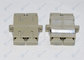 SC MM Fiber Optic Adapter Beige Color High Precision Alignment For Test Equipment