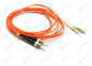 Duplex LC To ST Fiber Jumper , Multimode Fiber Patch Cable PC Polishing Type
