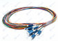12 Cores Fiber Optic Pigtail , Durable LC Fiber Optic Patch Leads Without Jacket