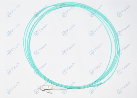 OM3 LC Fiber Optic Pigtail Simplex 50/125μM 10Gb 0.9mm Aqua Color Good Exchangeability