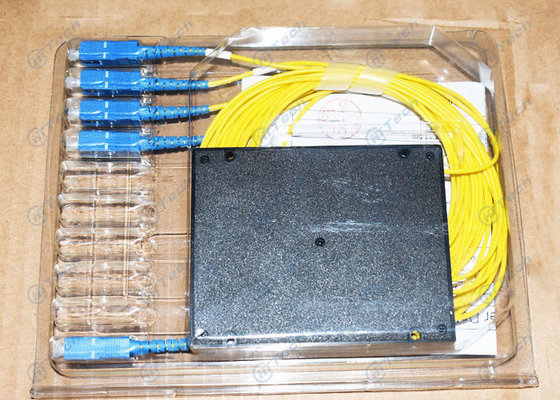 ABS Box 1x4 Optical Splitter , SC Upc Connector PLC Fiber Splitter Fiber Length 1m