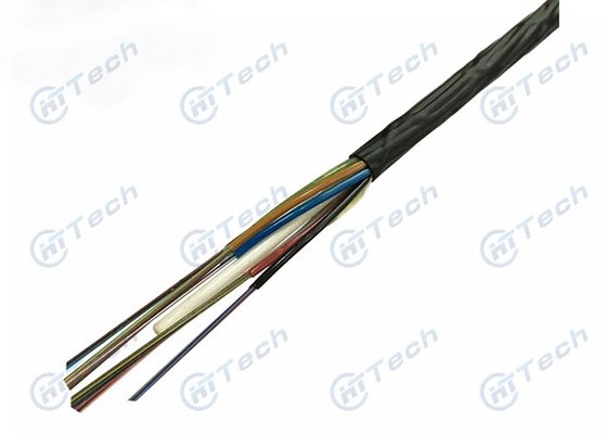 Blown Micro Fiber Optic Cable Black Color 6-72 Cores With HDPE Outer Jacket
